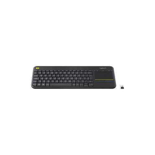 Logitech K400 Membrane Keyboard Wireless Connectivity Bluetooth/RF Bla ...