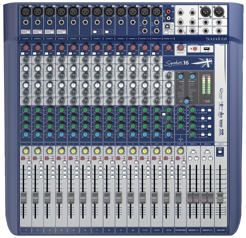 SIGNATURE 16 Soundcraft Mixing Desk 16 Channel – Rapidwarehouse