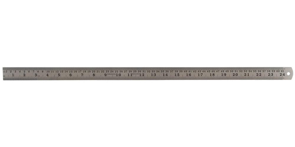 Duratool 24" / 600mm Stainless Steel Ruler With Metric And Imperial Ma ...
