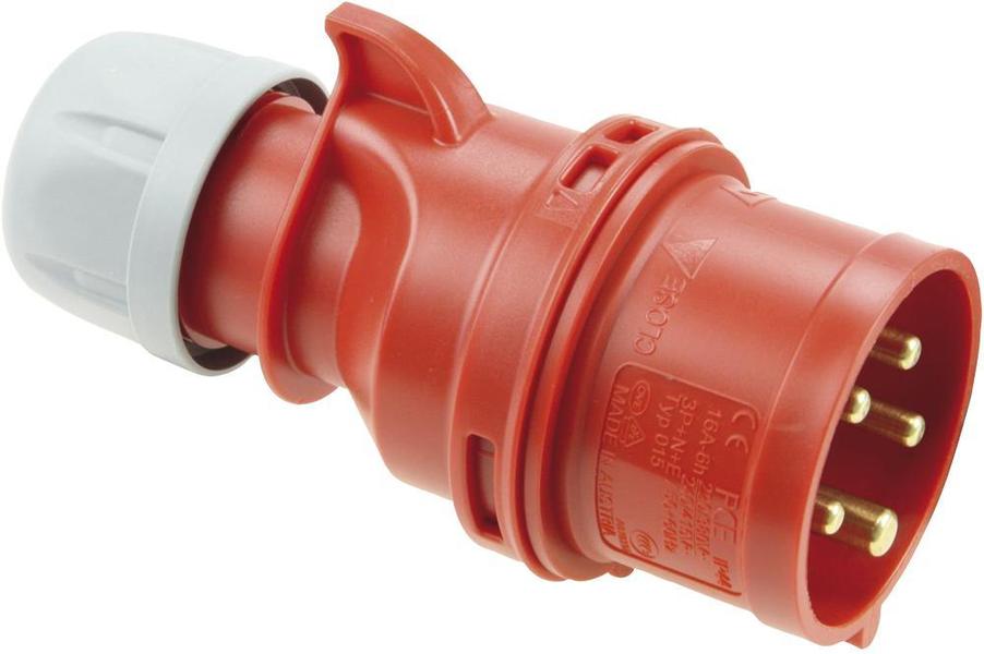Pce - 024-6 - 32a 400v 4p Cee Industrial Plug, Ip44, Red – Rapidwarehouse