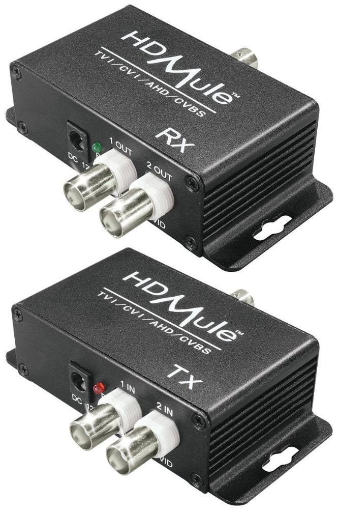 HD Mule 2, 2 Channel CCTV Over 1 Coax Video Distributor - CCTV MULE ...