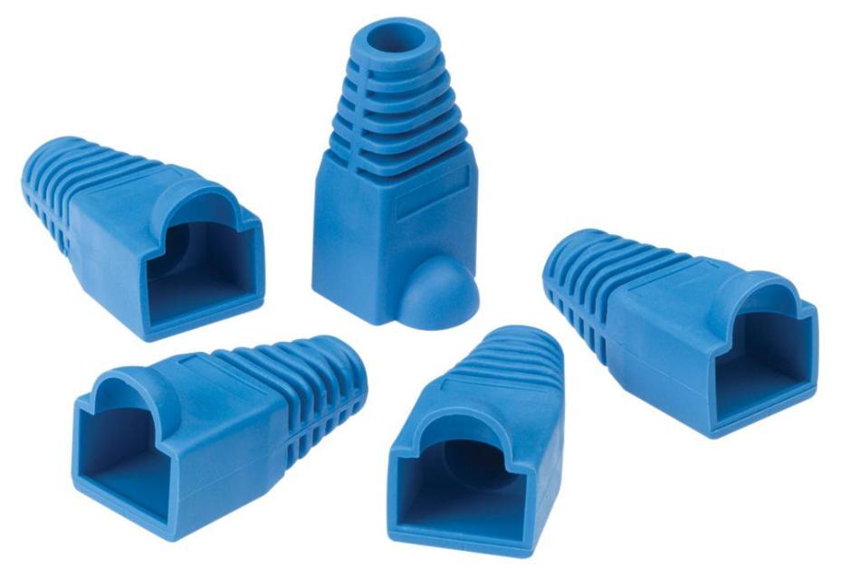 RJ45 Snagless Strain Relief Boots, Blue, Pack of 25 - IDEAL ...