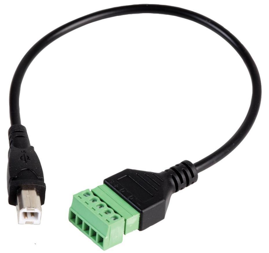 USB 2.0 Type B Plug to 5 Pin Pluggable Terminal Block Adaptor - CLB-JL ...