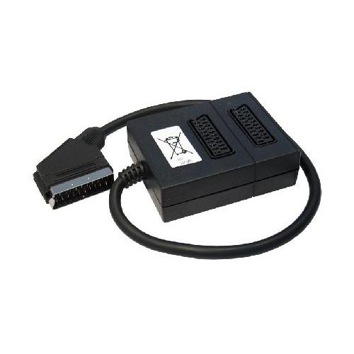 2 Way SCART Splitter Box with 0.5 Metre Cable – Rapidwarehouse