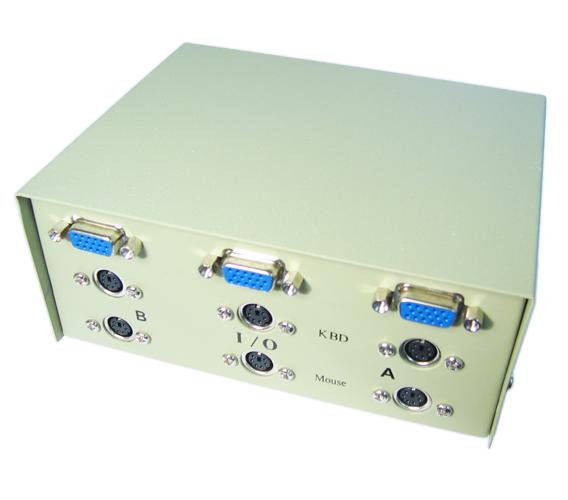 HD15 Female / 6 Pin Mini Din Female, 4 Port manual KVM Switch ...