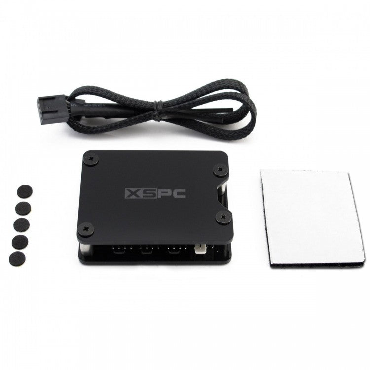 XSPC 8 Way PWM Splitter Hub Sata Powered - Black V2 – Rapidwarehouse