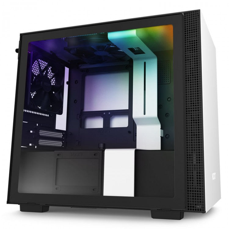 NZXT H210i Mini-ITX RGB Gaming Case - White Tempered Glass – Rapidwarehouse
