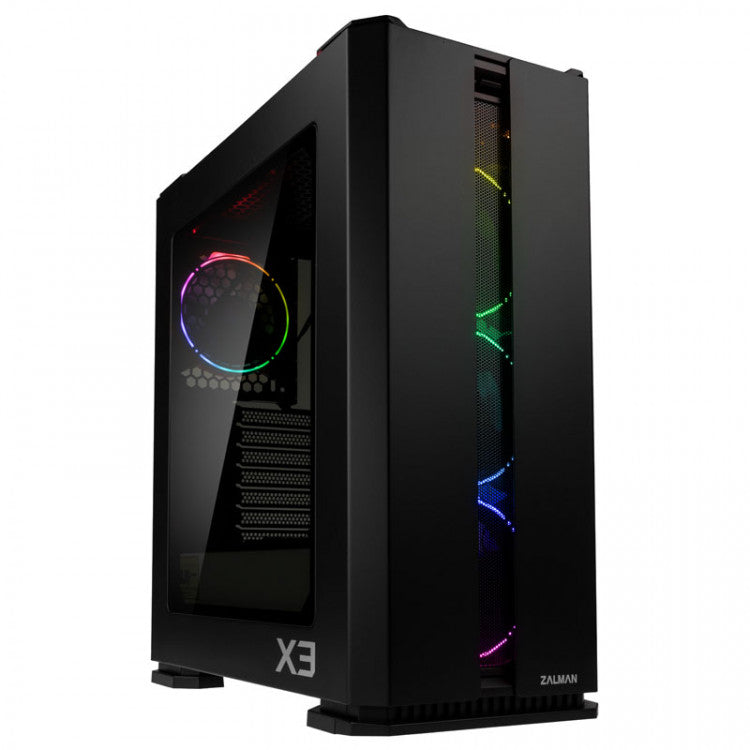 Zalman X3 ARGB Mid-Tower Case - Black Tempered Glass – Rapidwarehouse