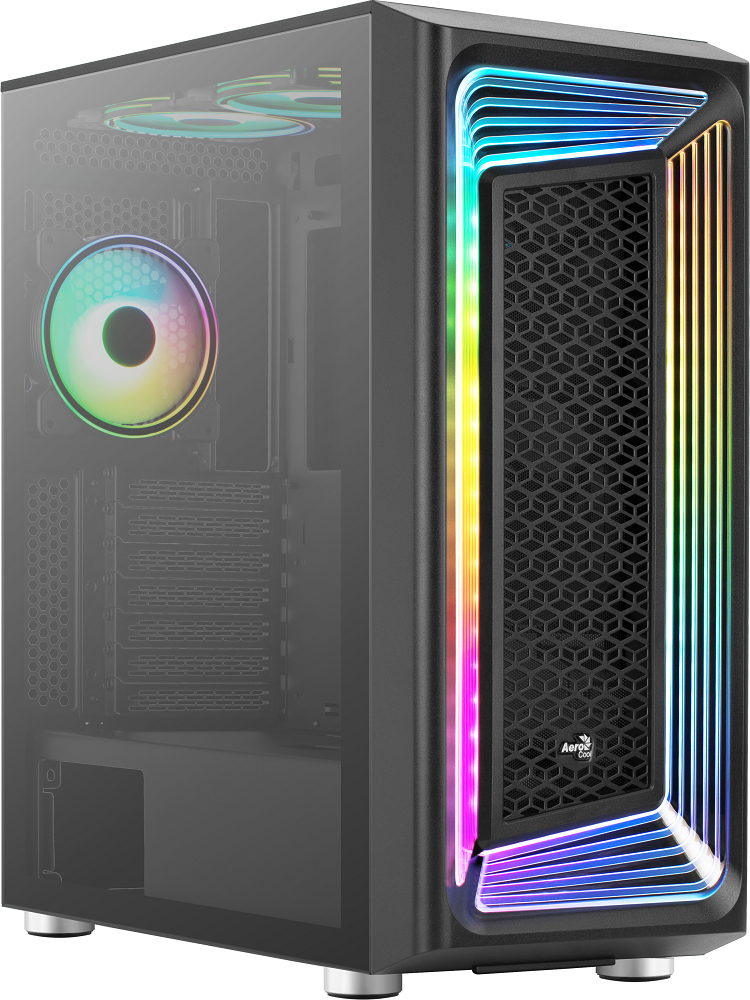 Aerocool Interstellar ARGB Mid Tower Case - Black – Rapidwarehouse